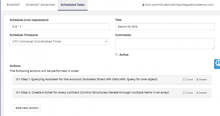 Scheduled Tasks - MSPintegrations